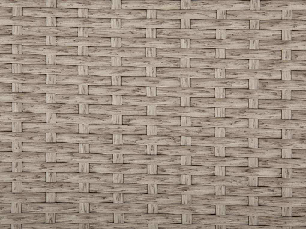 Zahradní box 126 x 46 cm ratanový béžový (taupe) MODENA Beliani