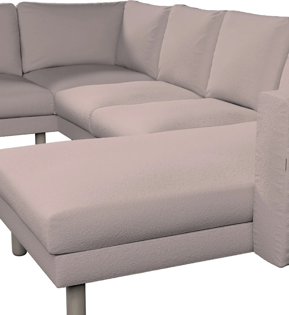 Potah na pohovku IKEA Norsborg rohová, 5-místná se šezlongem barva růžová látka pletený vzor