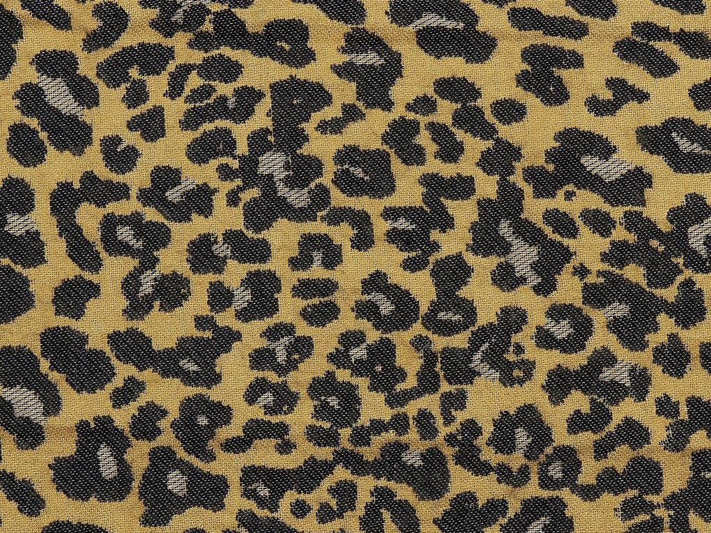 Deka leopardí vzor 130 x 170 cm hnědá/ černá JAMUNE Beliani