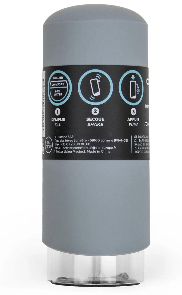 Compactor Clever dávkovač mýdlové pěny, ABS + odolný PETG plast - šedý, 360 ml