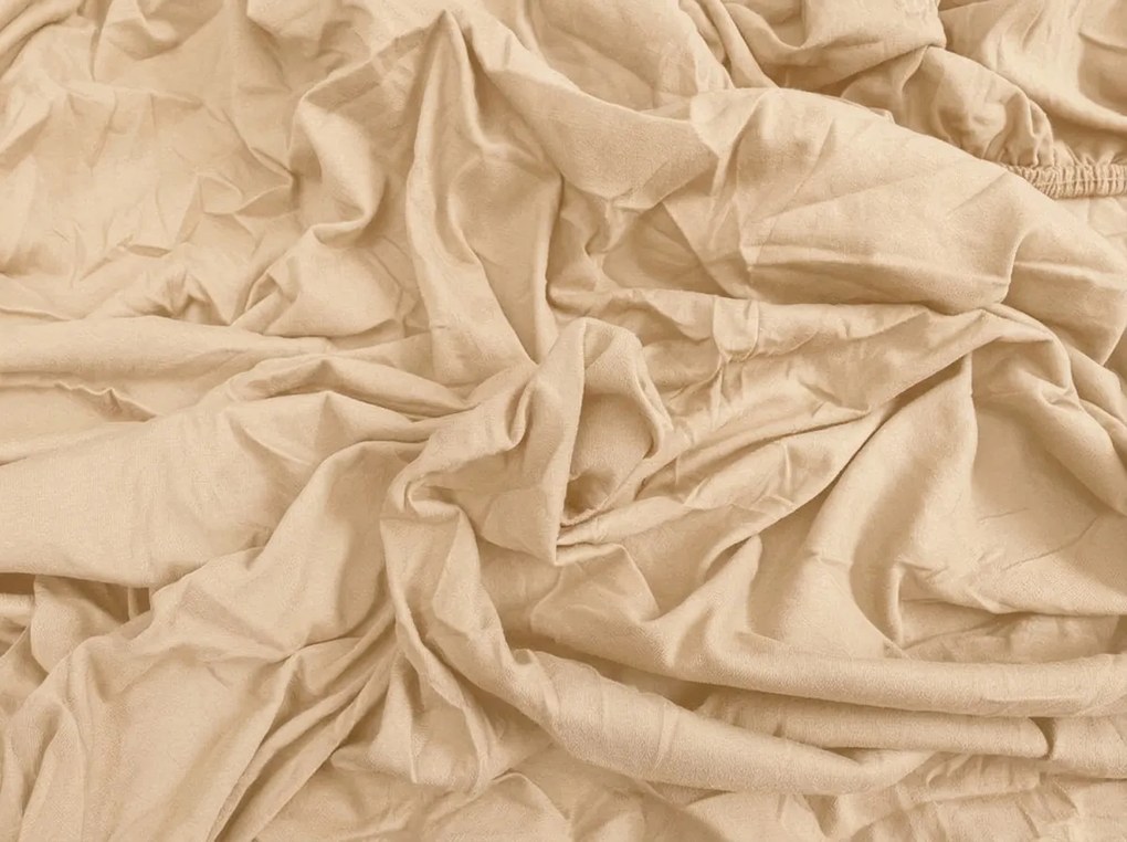 Jersey prostěradlo do dětské postýlky meruňková 60 x 120 cm