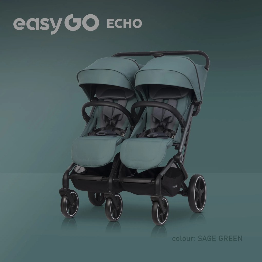 Sourozenecký kočárek EasyGo Echo Sage Green