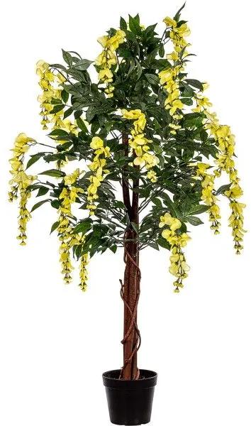 PLANTASIA 91593 Umělý strom, 120 cm, Wisteria žlutá