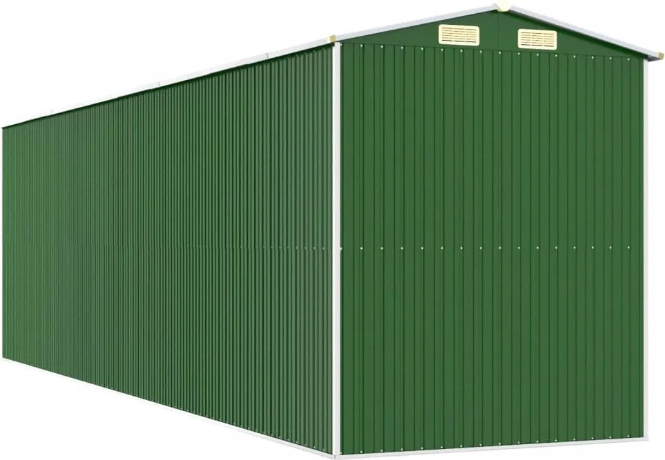 Zahradní kůlna zelená 192 x 689 x 223 cm pozinkovaná ocel 3147433