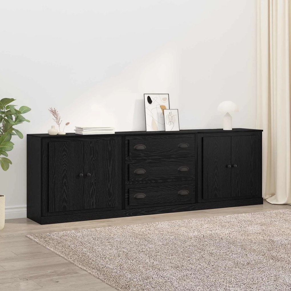 Konzole 3 ks Černý dub 210 x 35,5 x 67,5 cm Kompozitní dřevo 3402649