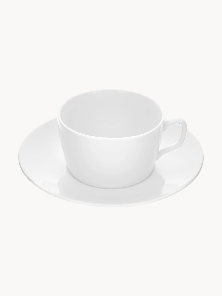 Sada ručně vyrobených porcelánových šálků na kávu's podšálky Cosmopolitan, 2 díly