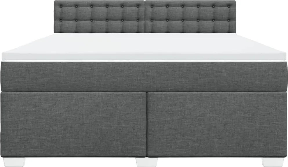 Box spring postel s matrací tmavě šedá 180x200 cm textil 3285982