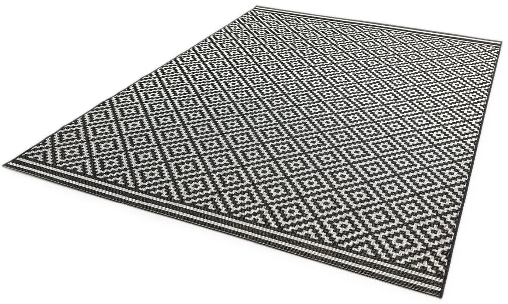 Černý koberec Granton Diamond Mono Rozměry: 160x230 cm