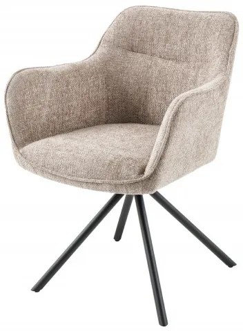 Designová otočná židle Rahiq šampaňská