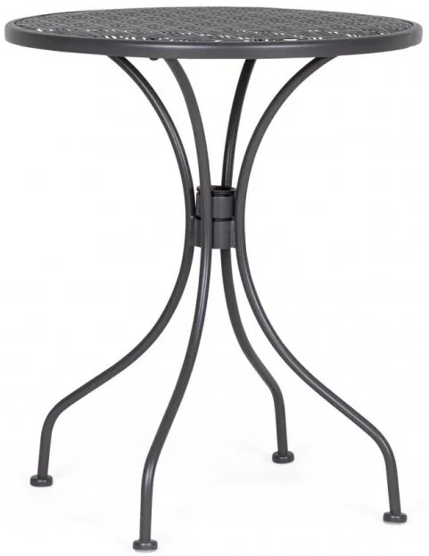 BIZZOTTO kulatý zahradní kovový stůl LIZETTE antracit ø60 cm 0802973