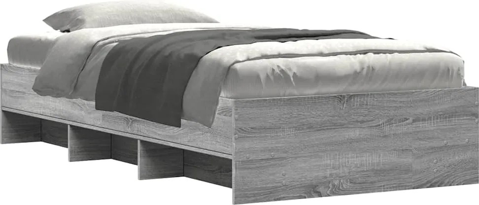 Rám postele šedý sonoma 100 x 200 cm kompozitní dřevo 3295672