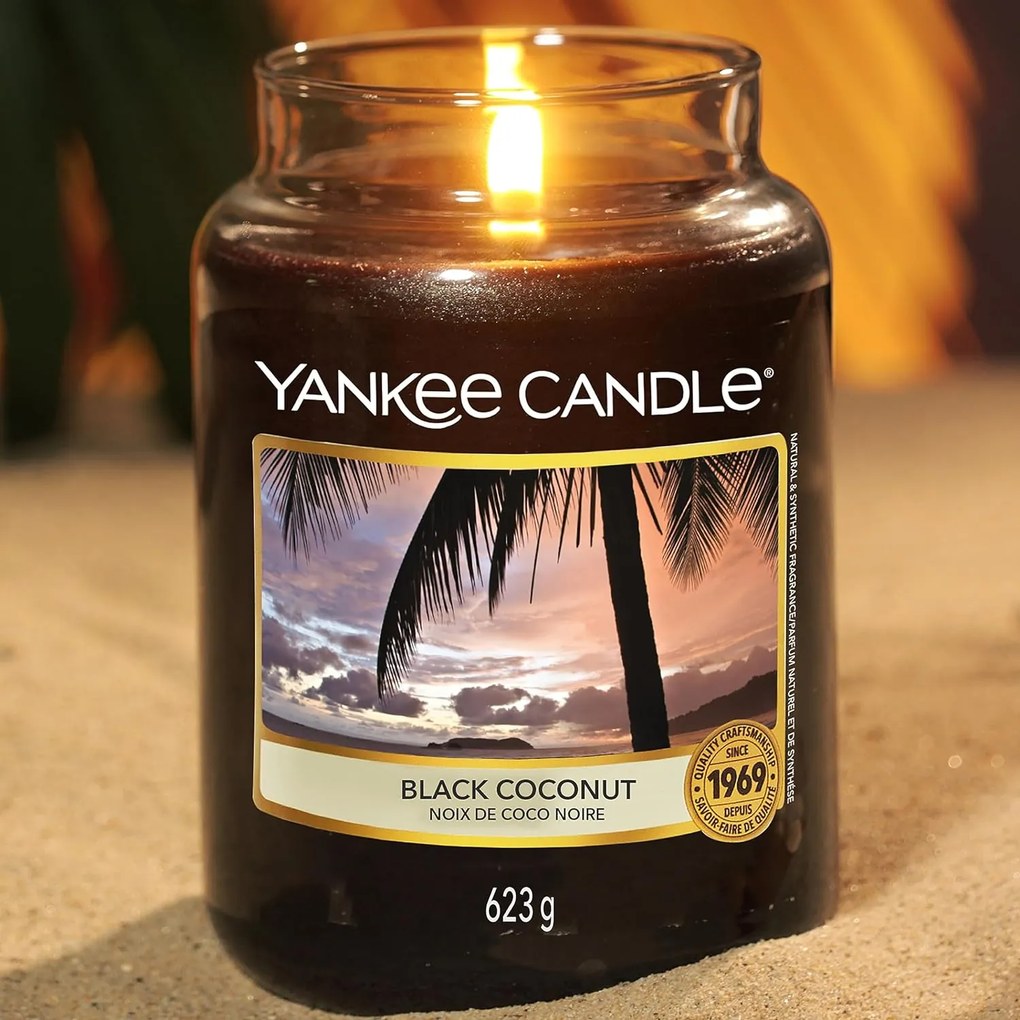 Yankee Candle vonná svíčka Classic ve skle velká Black Coconut 623 g