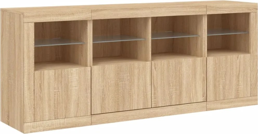 Příborník s LED osvětlením dub sonoma 163 x 37 x 67 cm 3209074