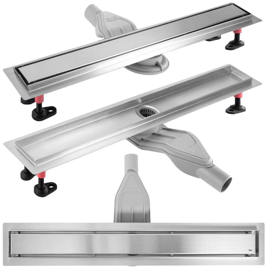 Rea NEOX Superflow, odtokový sprchový žlab 90 cm, broušená ocel, REA-G2708