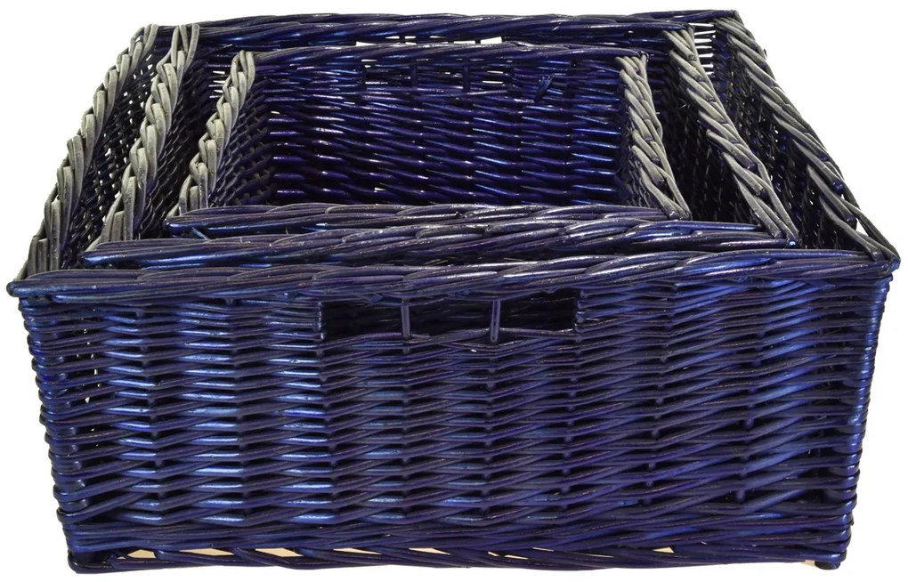Vingo Proutěná zásuvka modrá Rozměry (cm): 42x40, v. 17