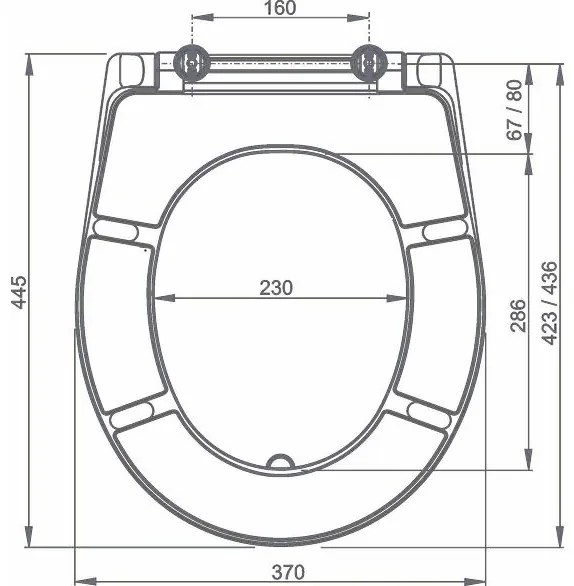 Alcadrain WC sedátko duroplast A601