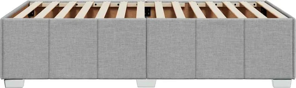 Rám postele bez matrace světle šedá 100 x 200 cm textil 3284811