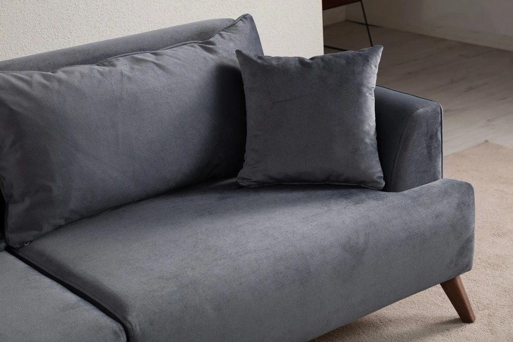 Hanah Home Třímístná pohovka BUHARA tmavě šedá