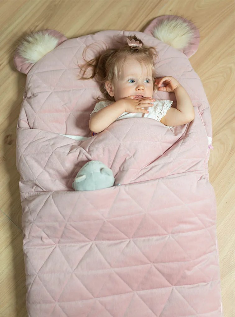 Kinder Hop Spací pytel s oušky pro kojence i starší děti DREAM CATCHER růžový Zvolte rozměr: 120x60 cm