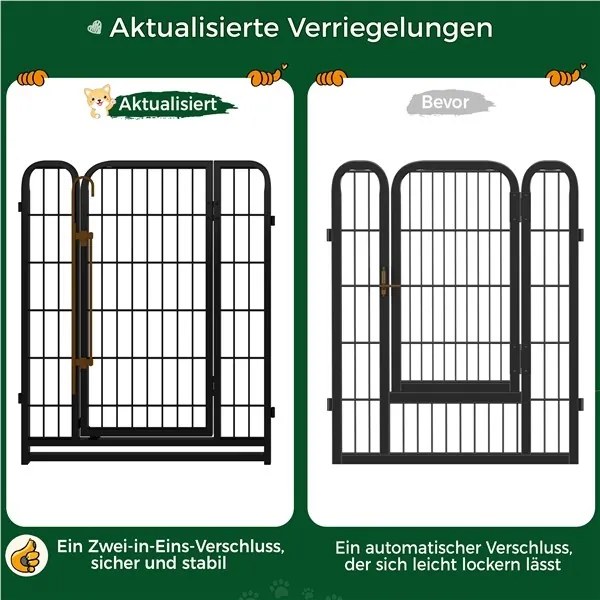 Sada 2 ks – Ohrádka pro psy Yaheetech – černá (267490360938)