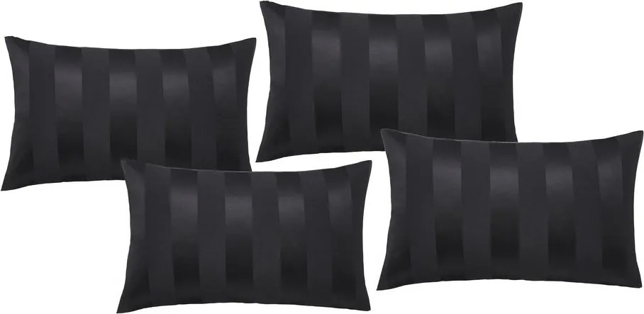 Saténové povlaky na polštáře v sadě 4 ks 75x50 cm So Soft Satin Stripe – Catherine Lansfield