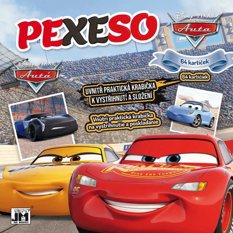 JIRI MODELS Pexeso v sešitu Auta (Cars) s krabičkou a omalovánkou 3