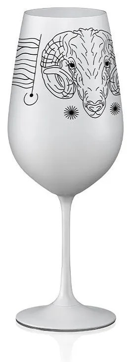 Crystalex - Bohemia Crystal Sklenice na bílé i červené víno Viola 550 ml bílá, znamení BERAN_1 ks