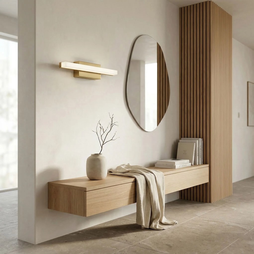 Toolight Toolight, LED nástěnné svítidlo 42cm, 6W, 4000K, 500lm, APP1851-1W, zlatá matná, OSW-66005