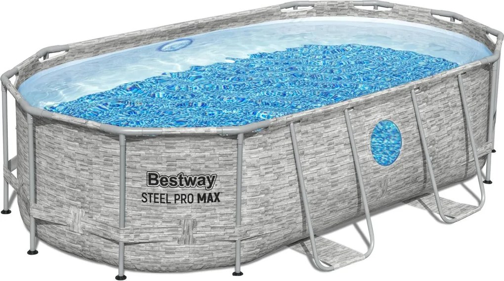 BESTWAY Power Steel Swim Vista bazén s oknem 427x250x100 14x8FT 7in1
