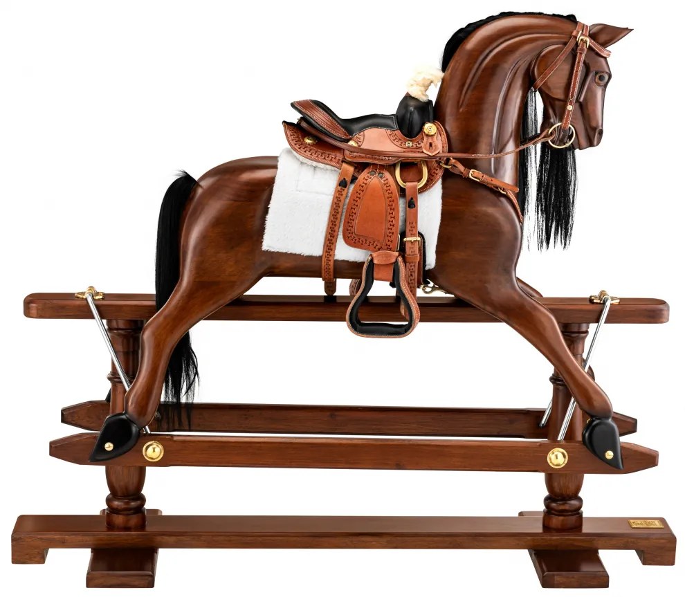 BARRINGTON FURNITURE Western Luxusní houpací kůň Hnědý