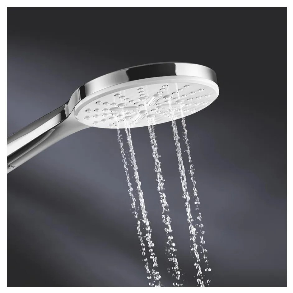 Grohe Rainshower SmartActive 130 - Sprchový set s tyčí 900 mm a se 3 proudy, měsíční bílá 26578LS0