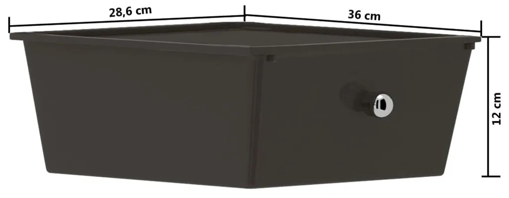 vidaXL Mobilní úložný vozík se 4 zásuvkami černý plastový