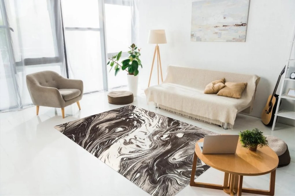Berfin Dywany, Kusový koberec Vals 8003 Beige, 160x230, hnědá, kancelář