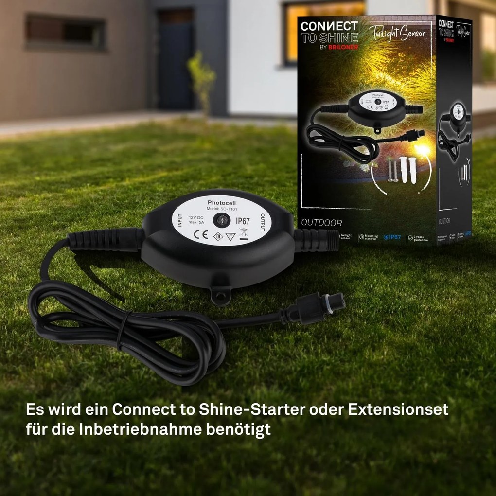 BRI 3921015 CONNECT TO SHINE soumrakový senzor se spojkou, IP67 - BRILONER