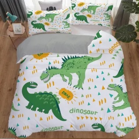 3-dílné ložní povlečení Dinosauři Varianta: set 07, Velikost: Double: 210*210 cm + 50*75 cm