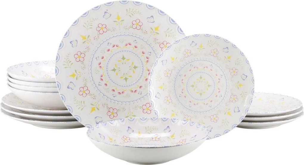 XXXLutz JÍDELNÍ SOUPRAVA Primavera Pastell 12dílné Creatable - Online Only nádobí - 007768070701