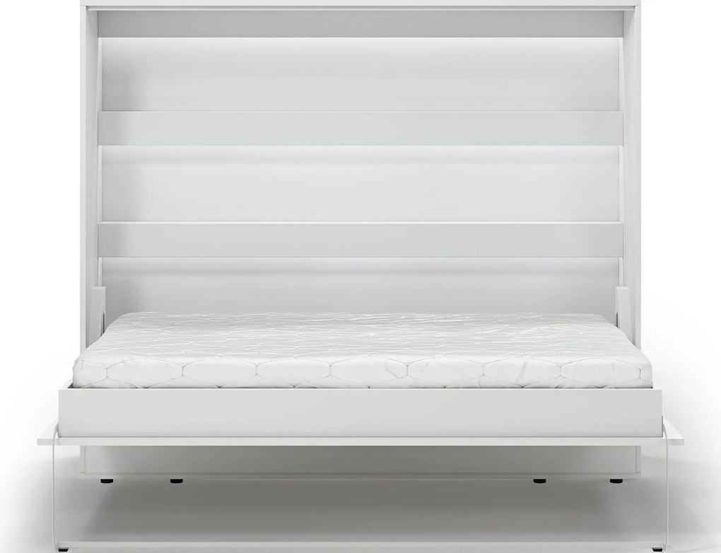 Devesto Sklápěcí postel Horizontální 140 Bílá LED