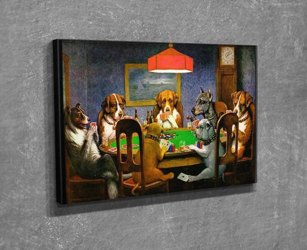 Reprodukce obrazu Poker Game 30x40 cm vícebarevná