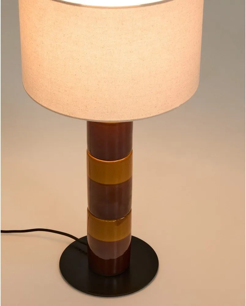 Stolní lampa s textilním stínidlem (výška 61,5 cm) Mavran – Kave Home
