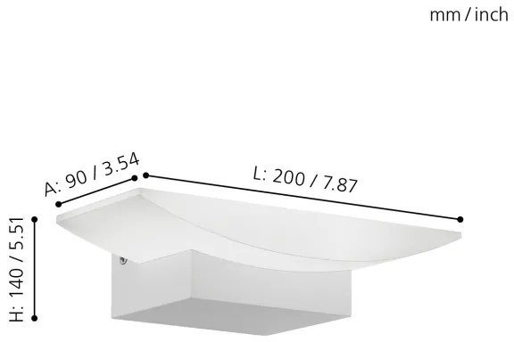 Eglo 96037 - LED nástěnné svítidlo METRASS LED/5,6W/230V