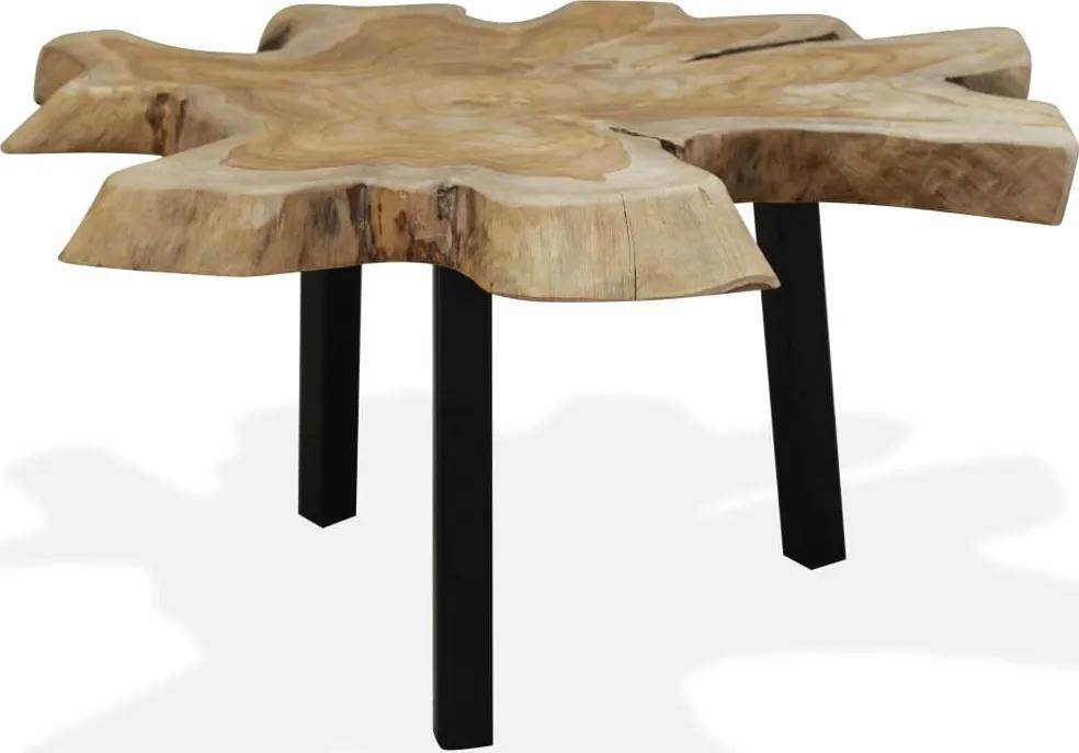 vidaXL Konferenční stolek pravé teakové dřevo 80 x 70 x 38 cm [244550]