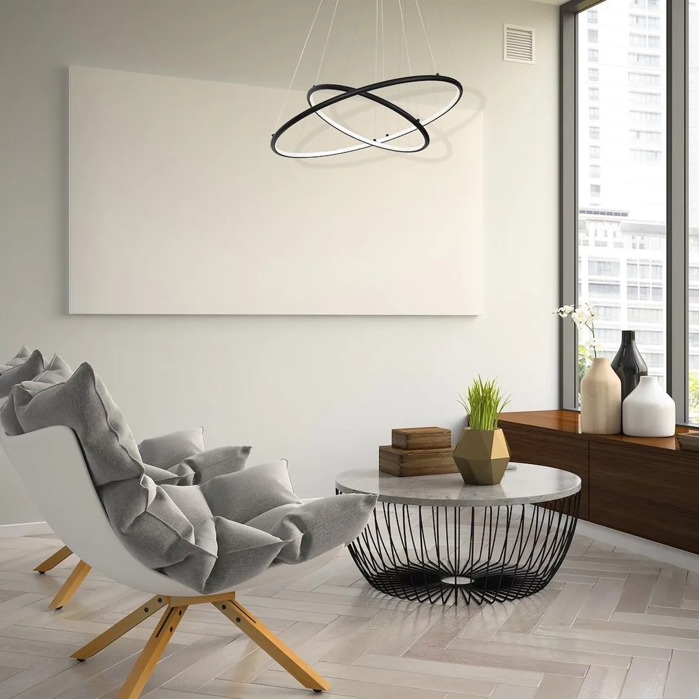 Závěsné LED svítidlo Orion, 2x LED 53w, 3000k, b