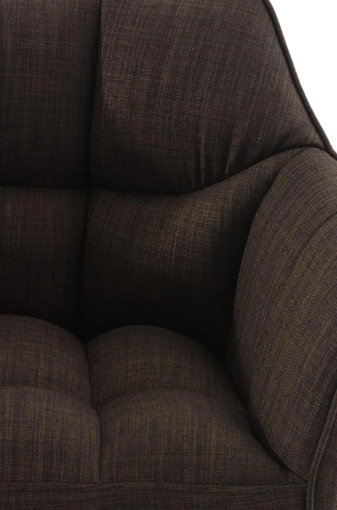 Sada 2 barových židlí Damaso látka černá konstrukce – hnědá