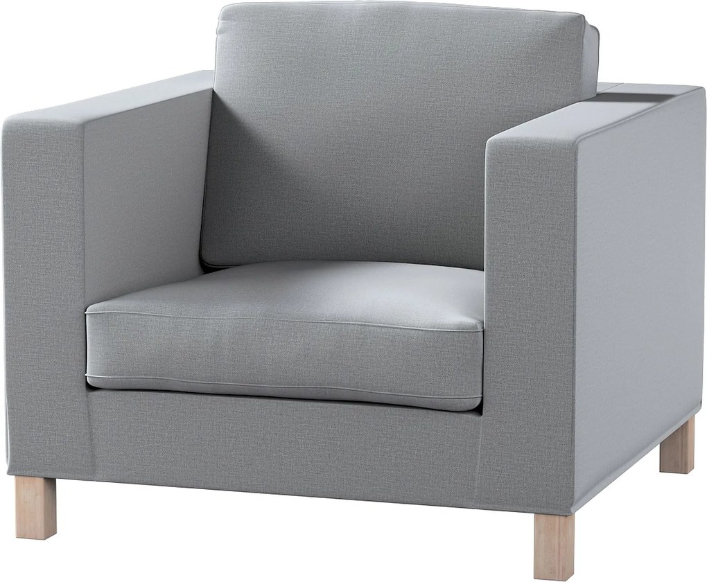 Potah na křesko IKEA Karlanda, krátký barva šedá látka sametová