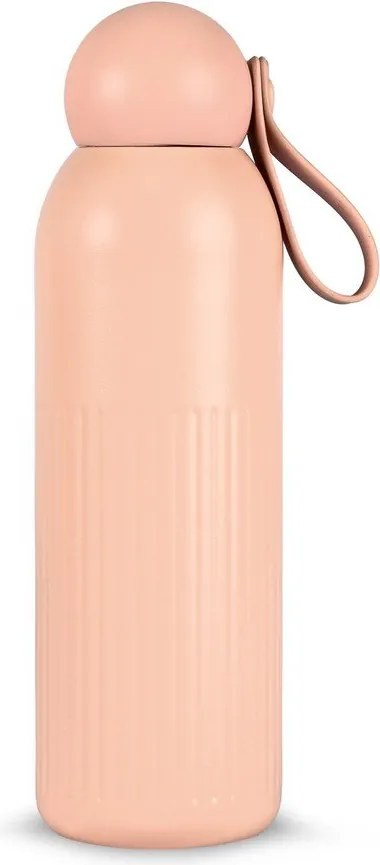 Růžová termoláhev s brčkem z nerezové oceli 500 ml Tekla – Sagaform