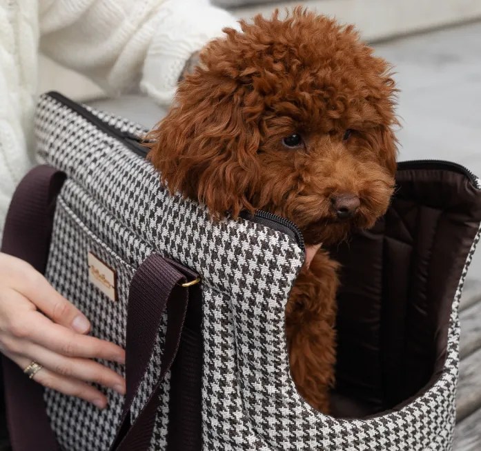 Muffin&Berry Cestovní taška pro psy Kinsley hnědá Velikost: S