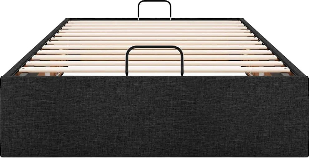 Osmanský rám postele bez matrací černá 90x190 cm textil 3310842