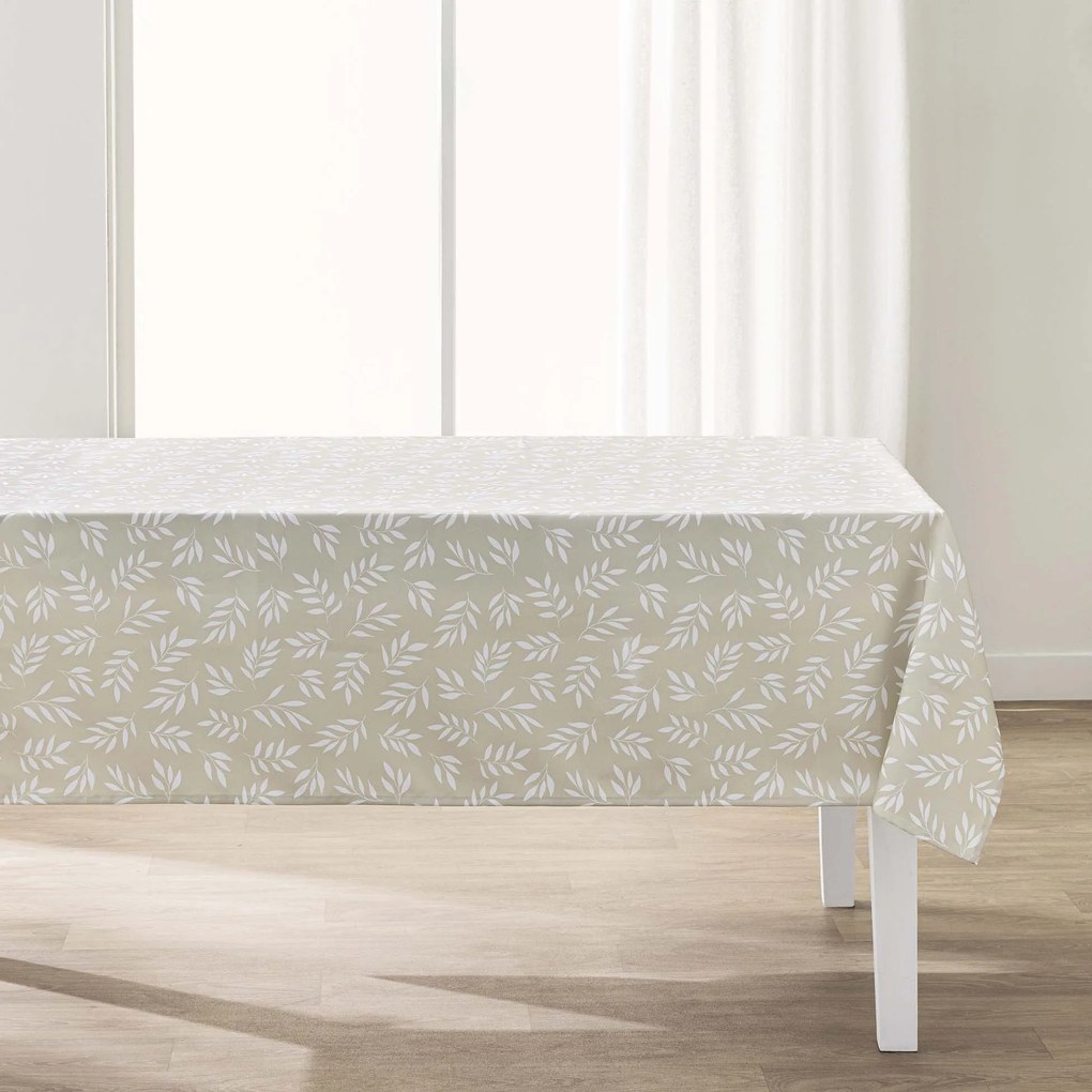 Obdélníkový ubrus NAYA, 145 x 240 cm, s potiskem, béžový