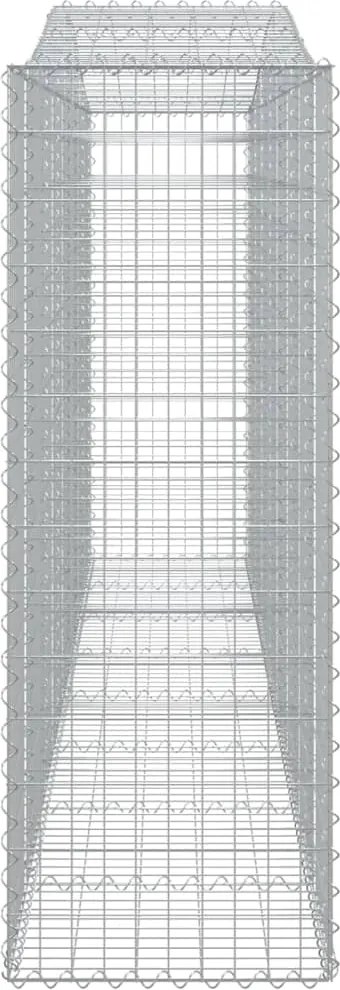 Klenuté gabionové koše 8 ks 400x50x140/160cm pozinkované železo 3145988