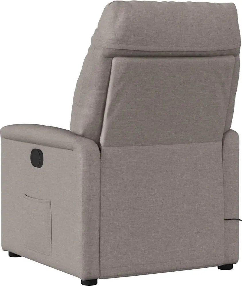 Elektrické masážní polohovací křeslo taupe textil 3303029